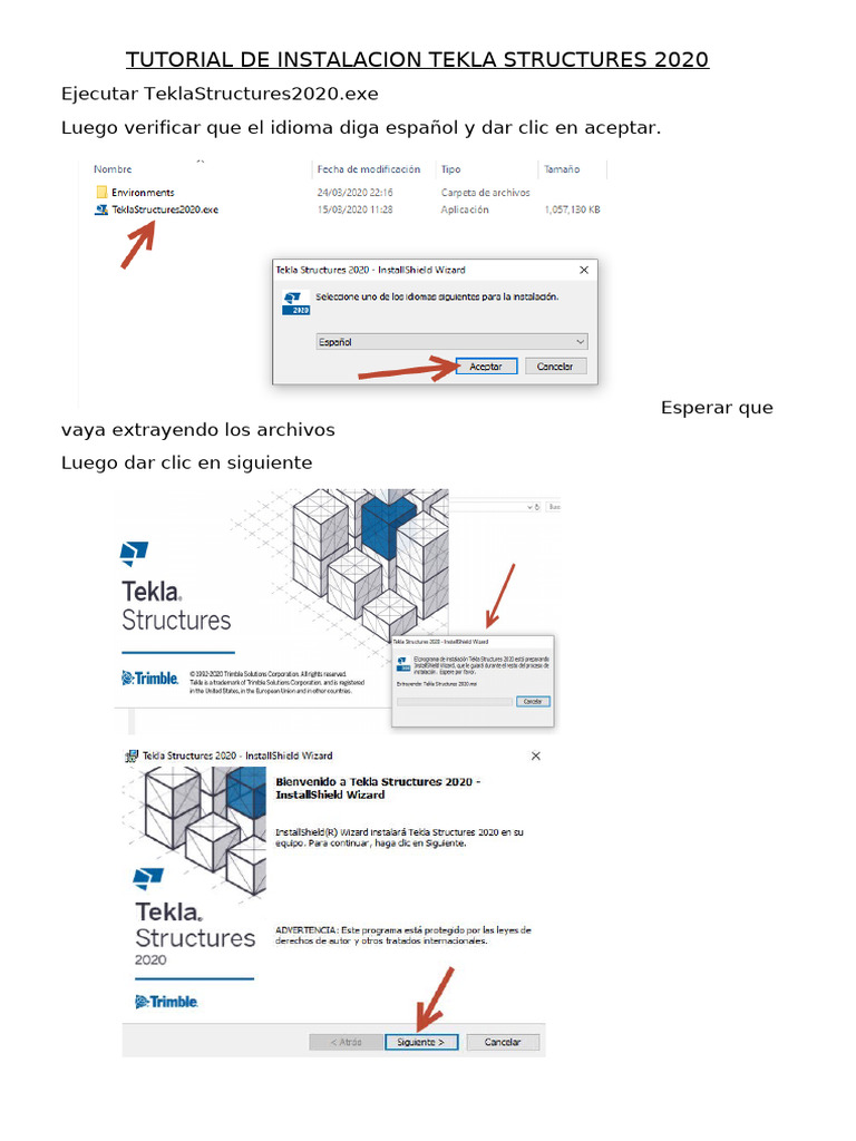 Tutorial de Instalacion Tekla Structures 2020 | PDF