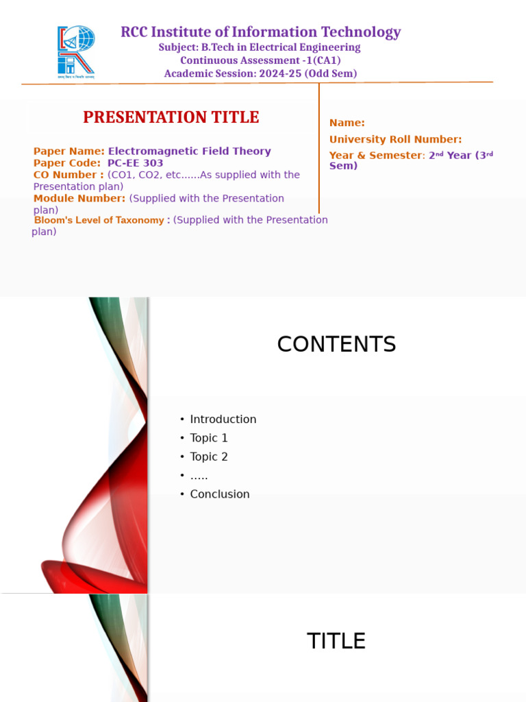 Presentation Format (CA1) | PDF
