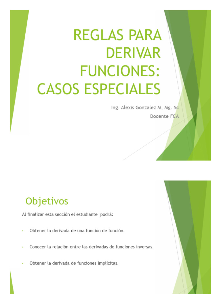 Reglas para Derivar Una Funcion de Funcion, Funciones Inversas y Funciones Implicitas | PDF