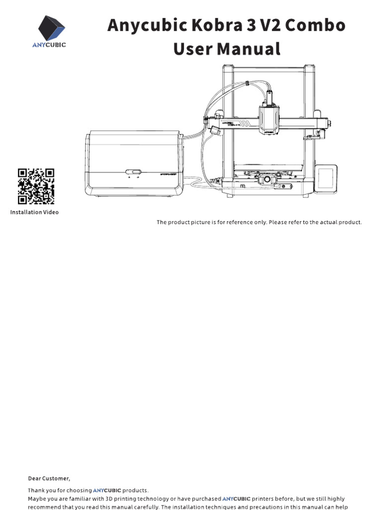 Anycubic Kobra 3 V2 Combo User Manual-EN-V1.0 | PDF