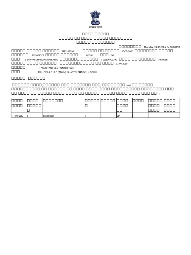 Allotment Letter | PDF