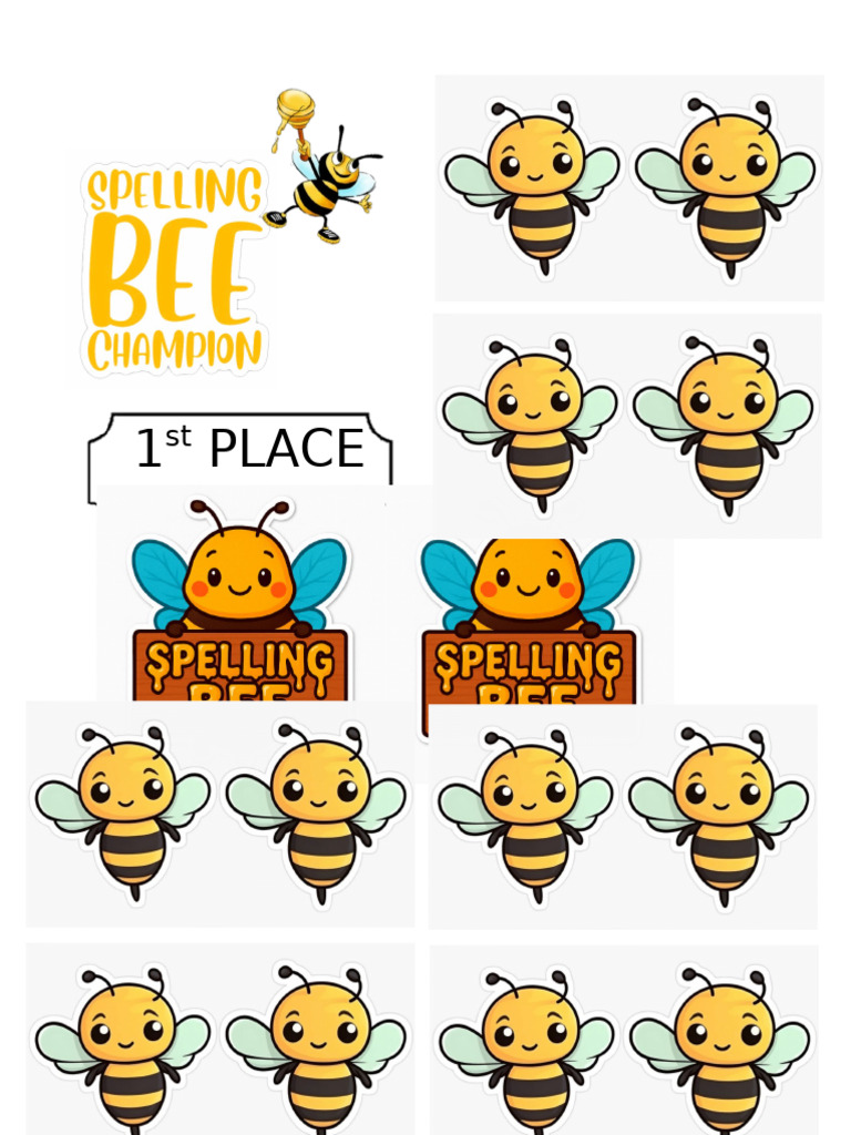 Etiquetas e Adesivos Spelling Bee. 2025 | PDF