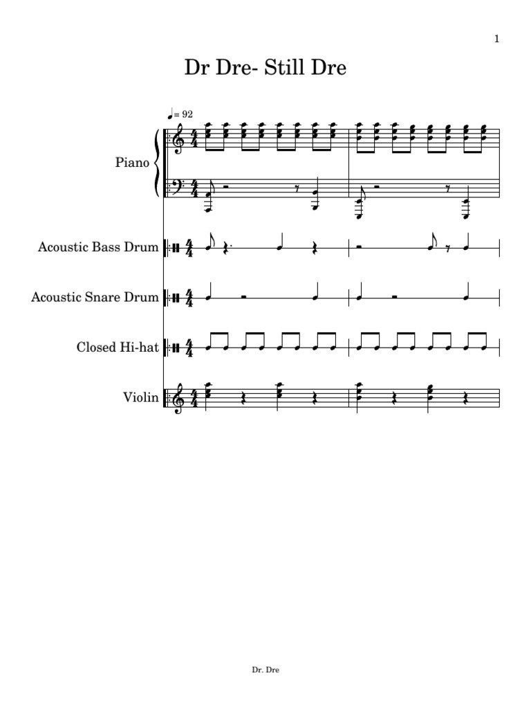 Still Dre Instrumentation Overview | PDF