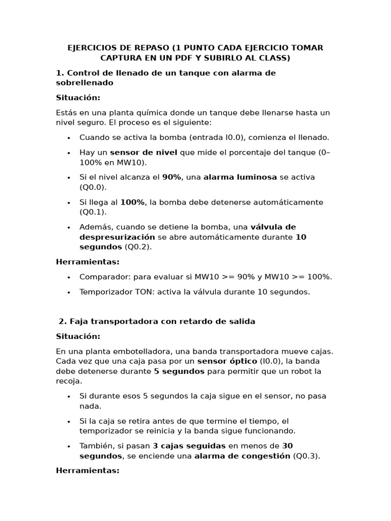 Ejercicios de Repaso | PDF | Ascensor