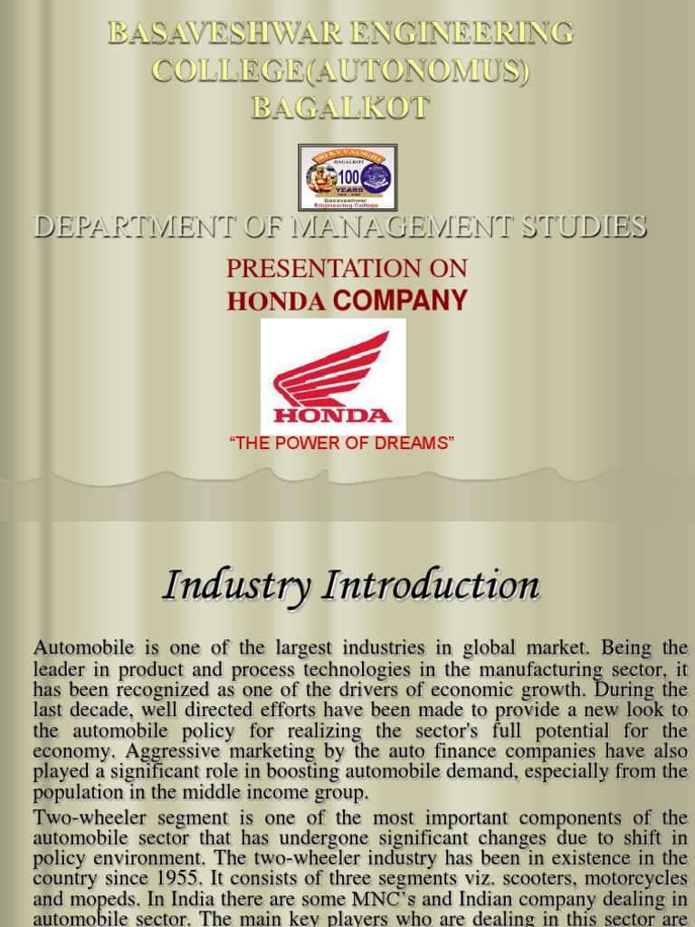 Honda Ppt MARKETING MBA | Behavior | Honda