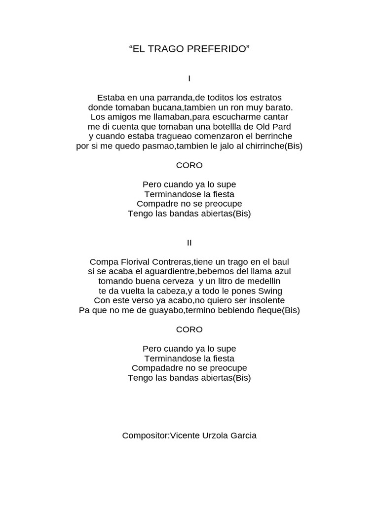 El Trago Preferido | PDF