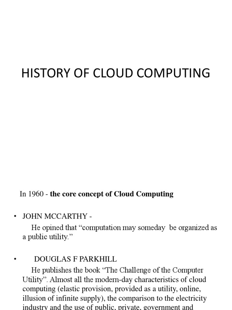 History of Cloud Computing | PDF | Grid Computing | Cloud Computing