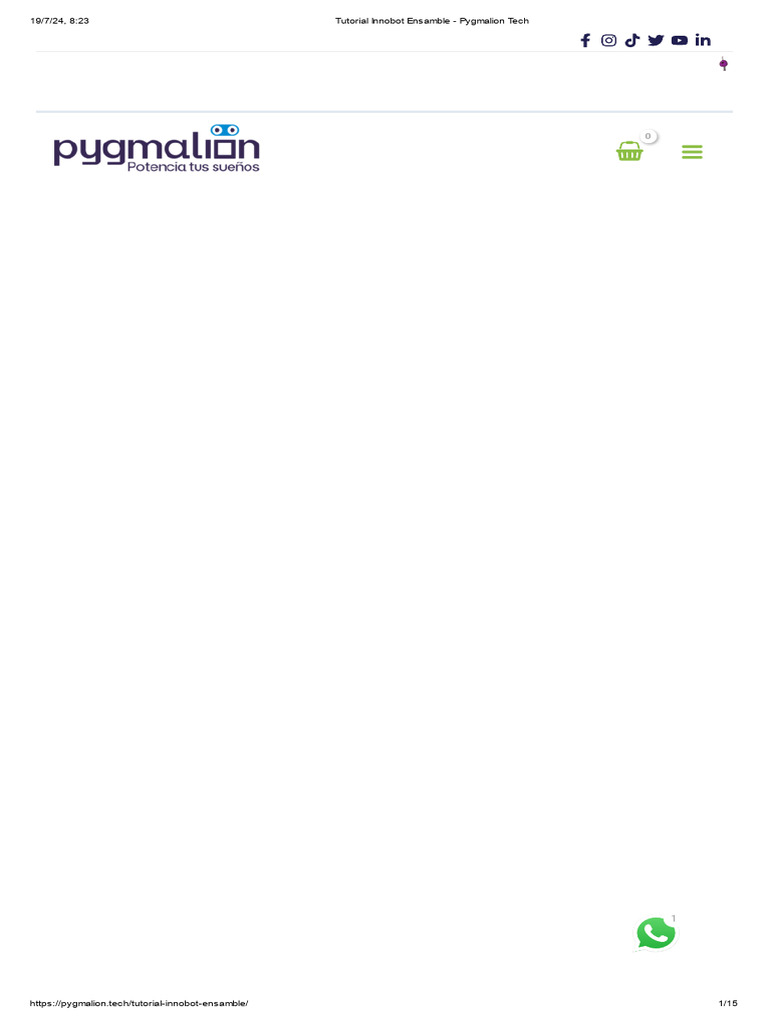 Tutorial Innobot Ensamble - Pygmalion Tech | PDF