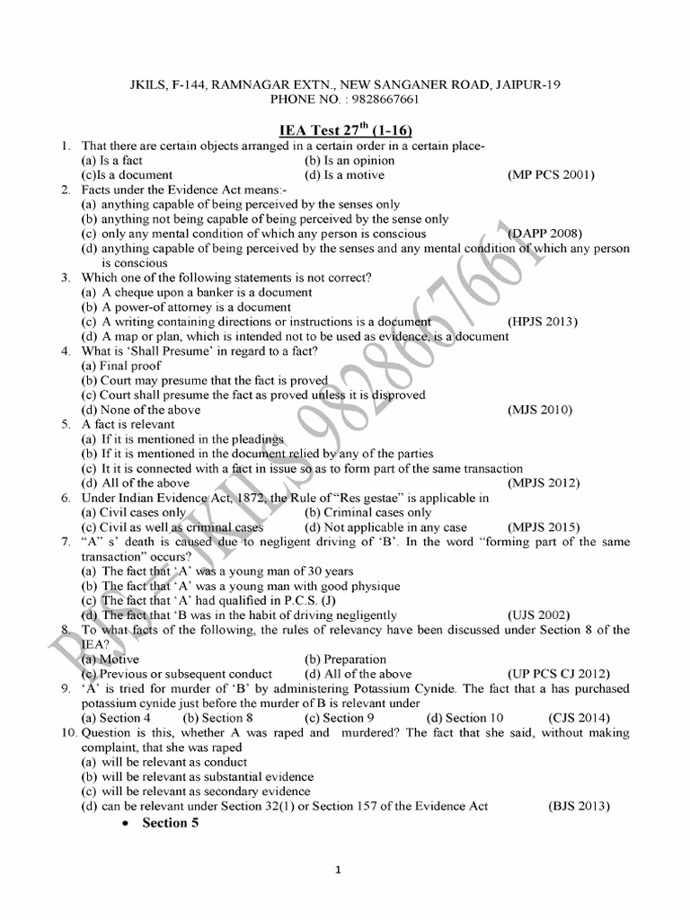 IEA Test 27th (1-16) | PDF