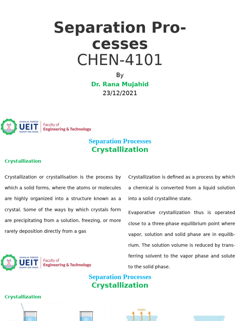 Crystalization and Distillation | PDF | Crystallization | Distillation