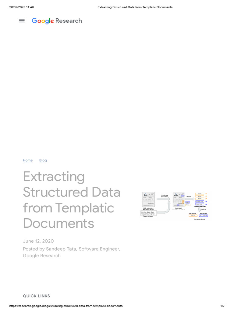 Extracting Structured Data From Templatic Documents | PDF | Optical Character Recognition ...