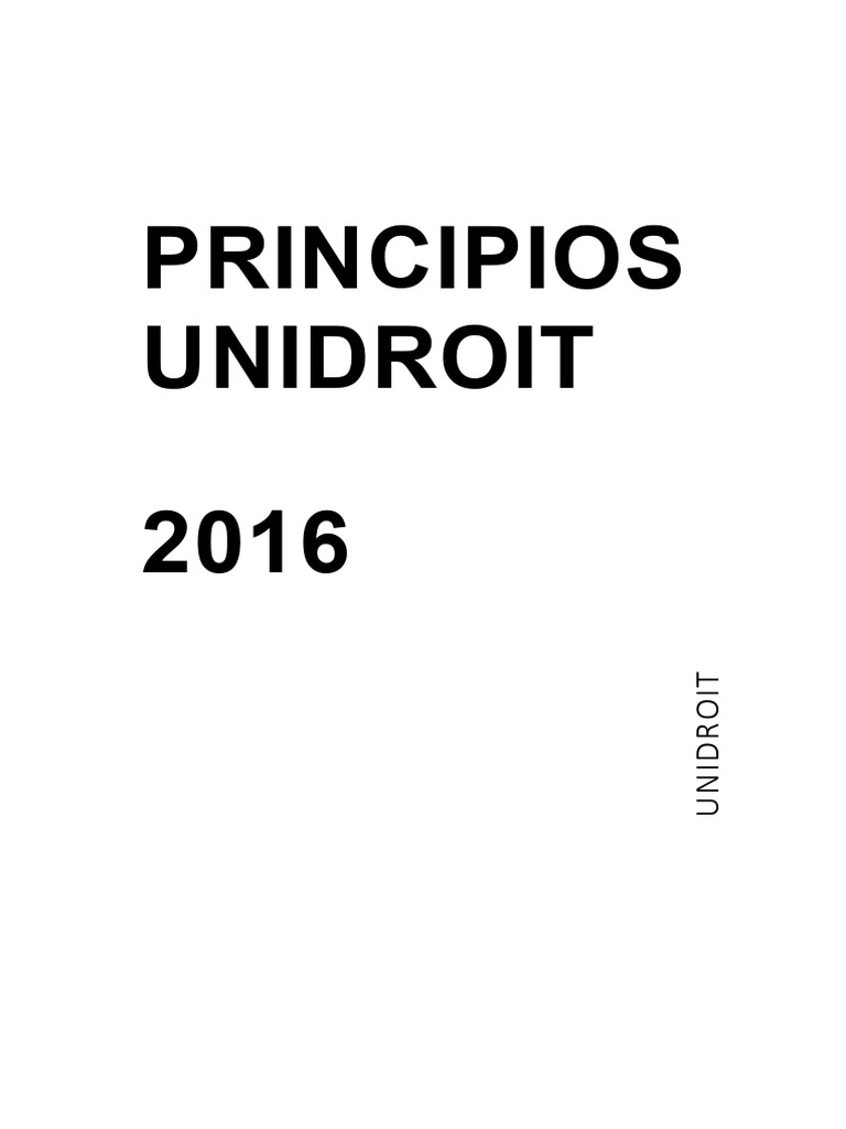 Principios UNIDROIT sobre Contratos Internacionales | PDF | Daños y ...