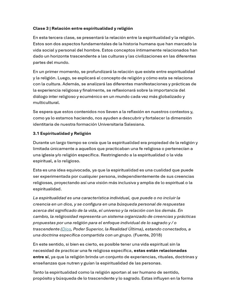 Unidad 2 de Religi Pon y Espiritualidad | PDF | Sufrimiento | Espiritualidad