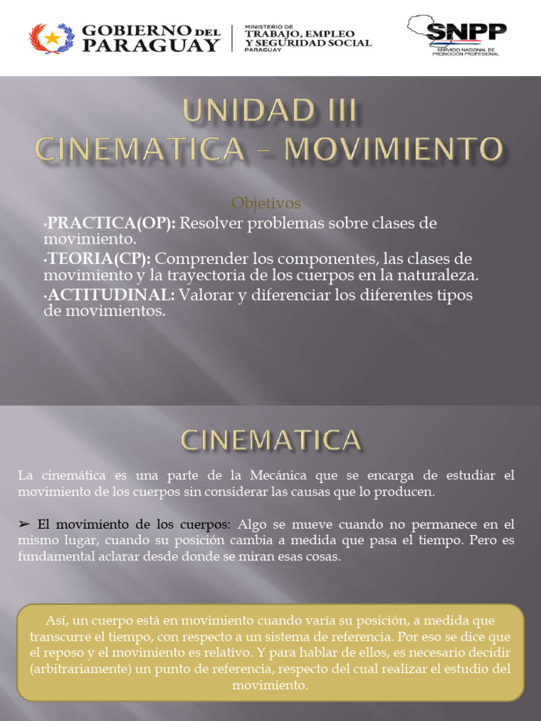 Clase 3 - Cinematica | PDF | Vector Euclidiano | Velocidad