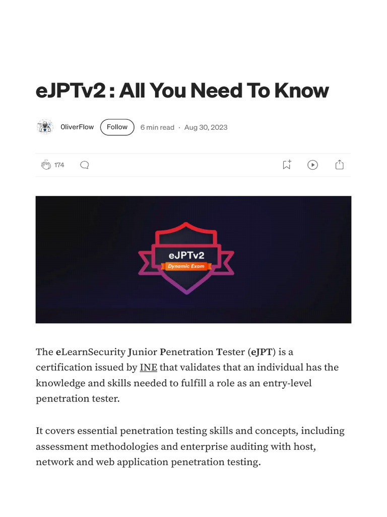 EJPTv2 - All You Need To Know. The ELearnSecurity Junior Penetration ...