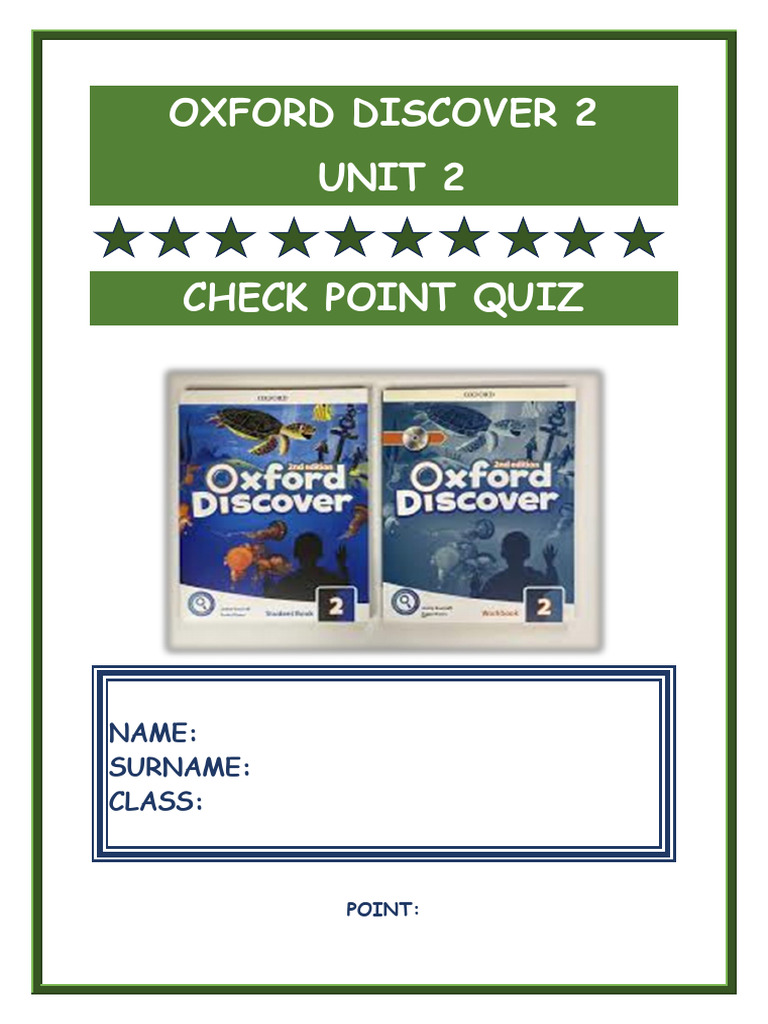 Oxford Discover 2 - UNIT 2 QUIZ | PDF