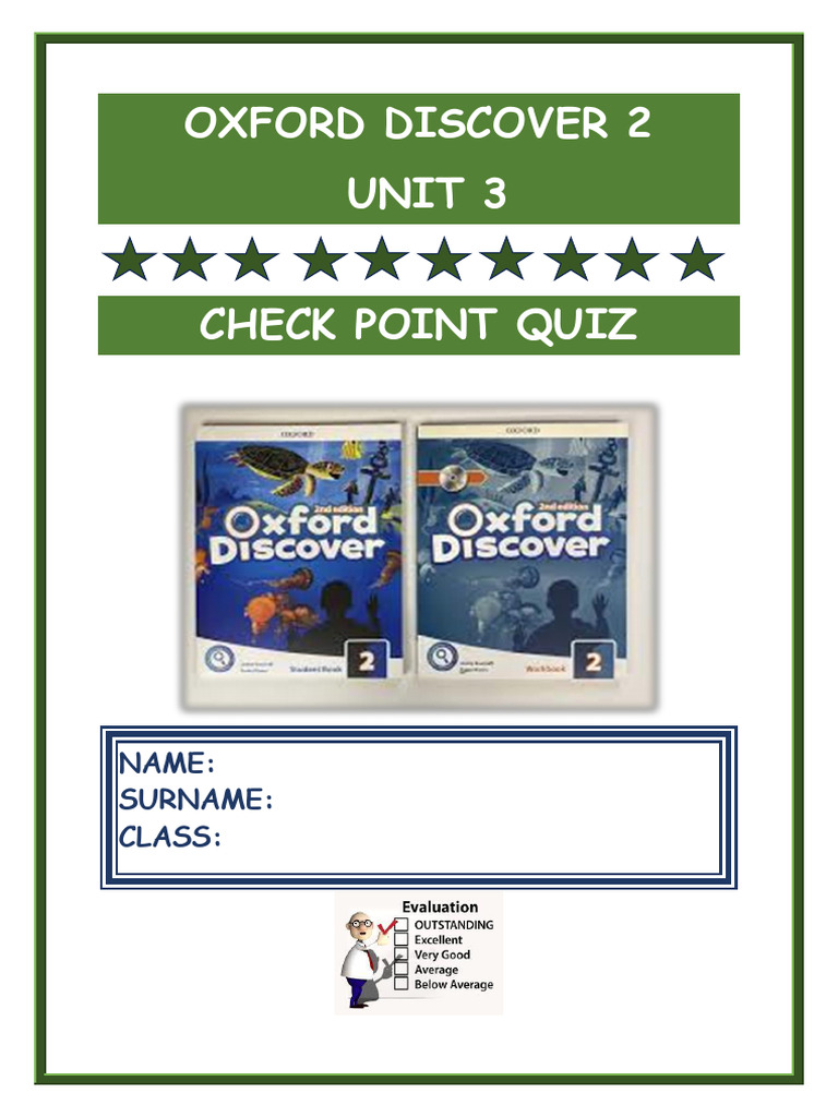 Oxford Discover 2 Unit 3 Quiz | PDF | Water | Verb