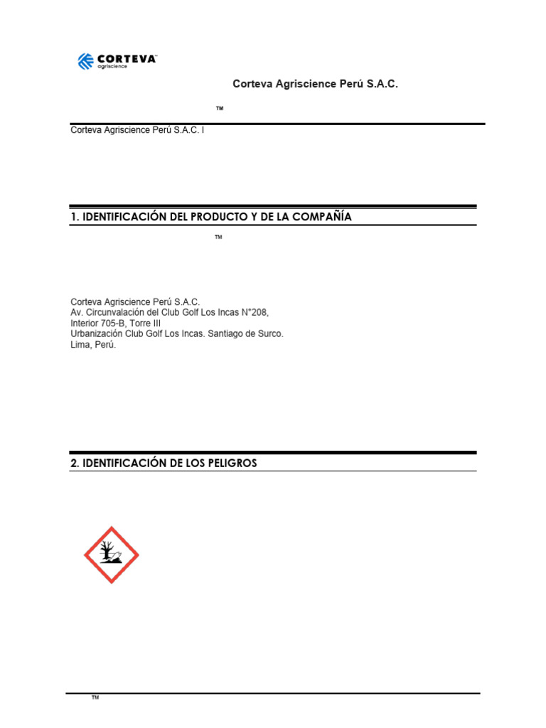 Absolute 60 SC - SDS | PDF | Agua | Toxicidad