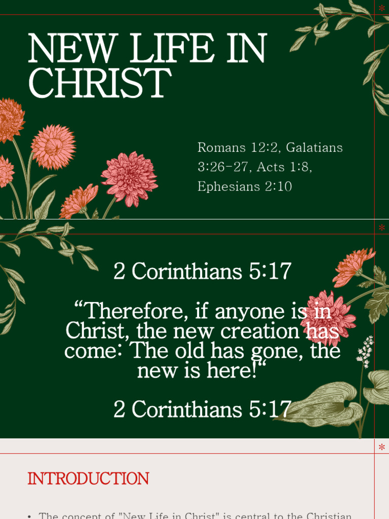 New Life in Christ: Transformation Guide | PDF | Jesus | Holy Spirit