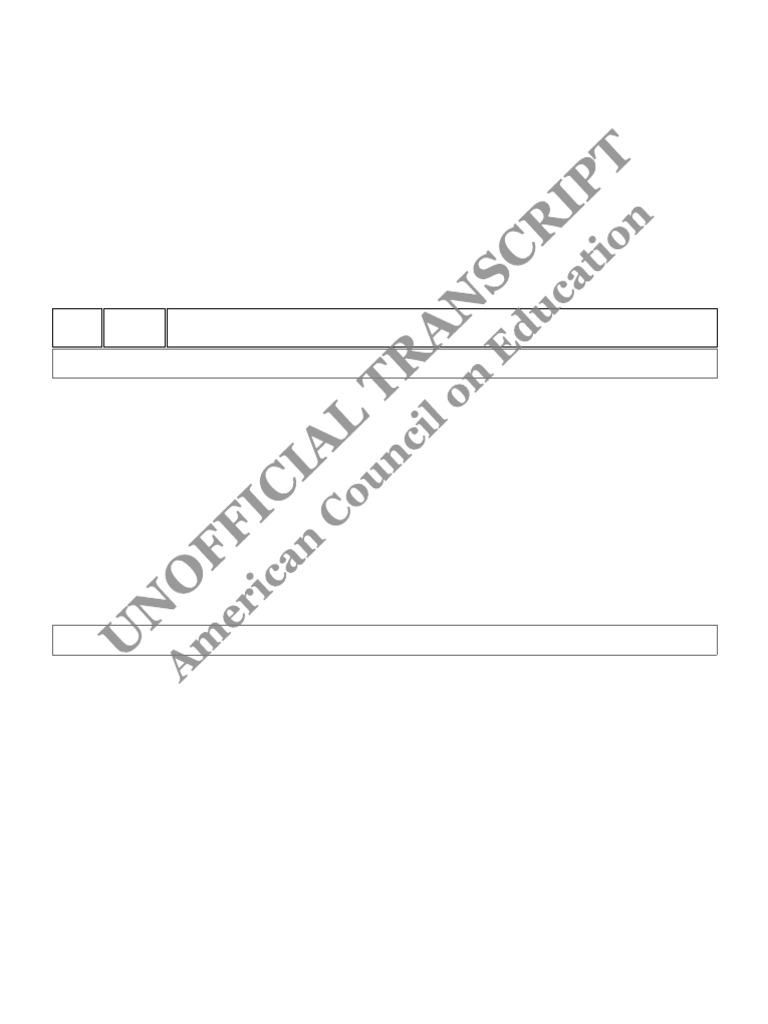American Council On Education Unofficial Transcript Deepak Danny Singh July 10, 2025 | PDF ...