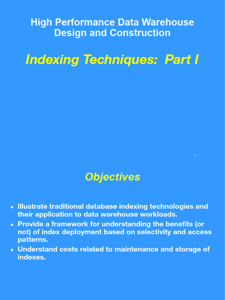 8 - Indexing Techniques I | PDF | Database Index | Information Technology Management
