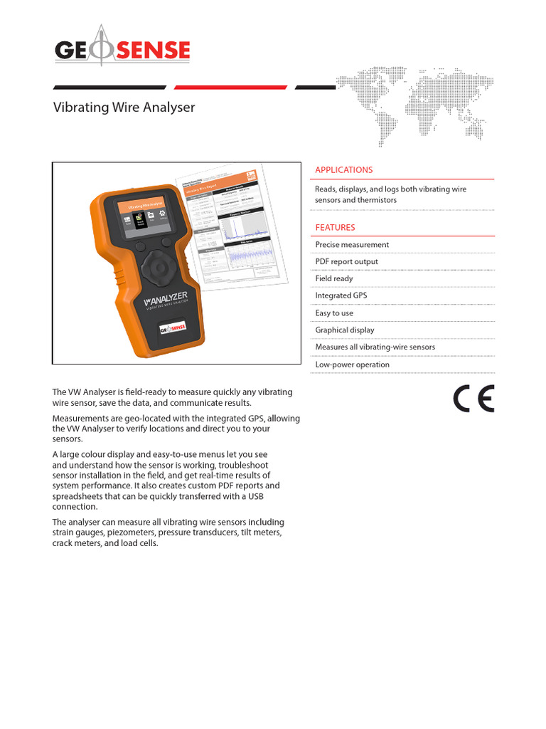 Vibrating Wire Analyser V1.2 | PDF | Pressure Measurement | Sensor