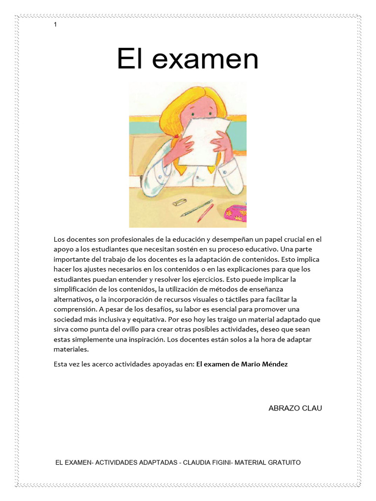 El Examen | PDF | Enseñando