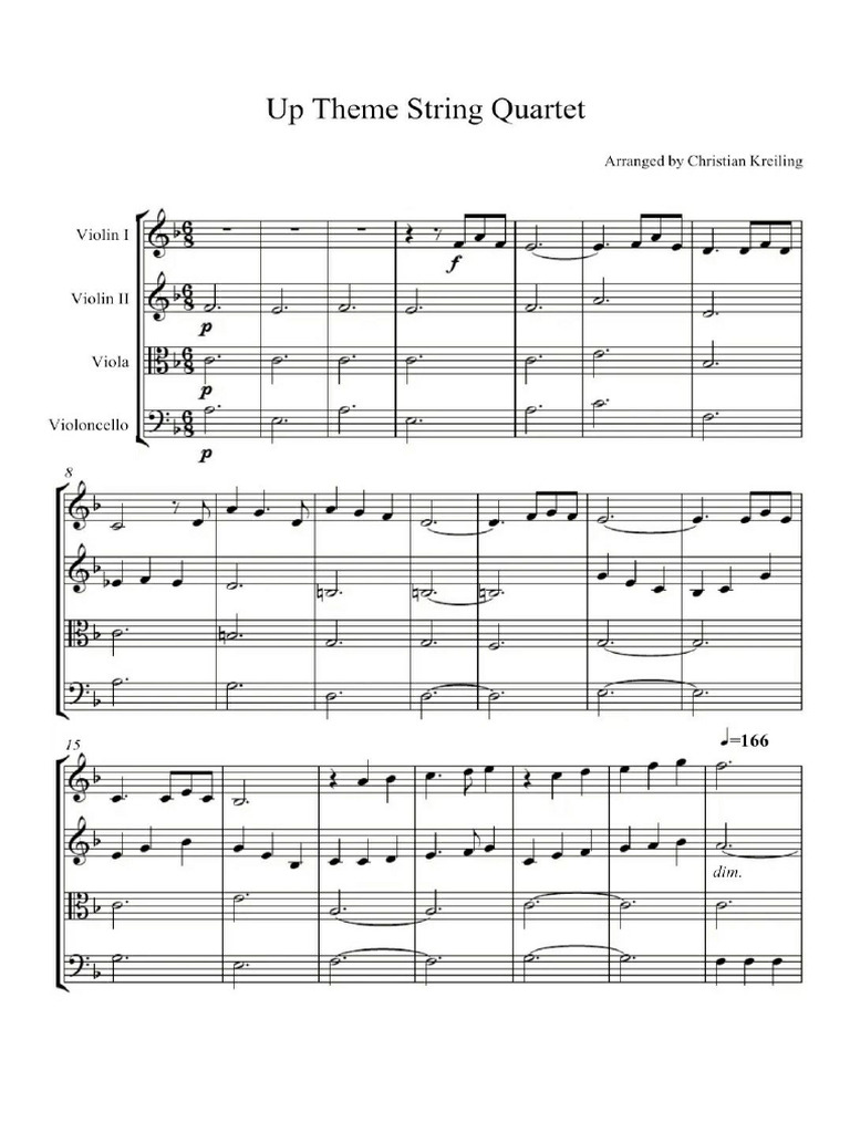 Married Life - String Quartet PDF | PDF