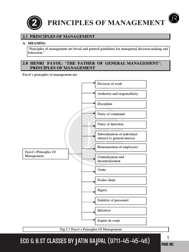 CH - 2 Principles of Management | PDF