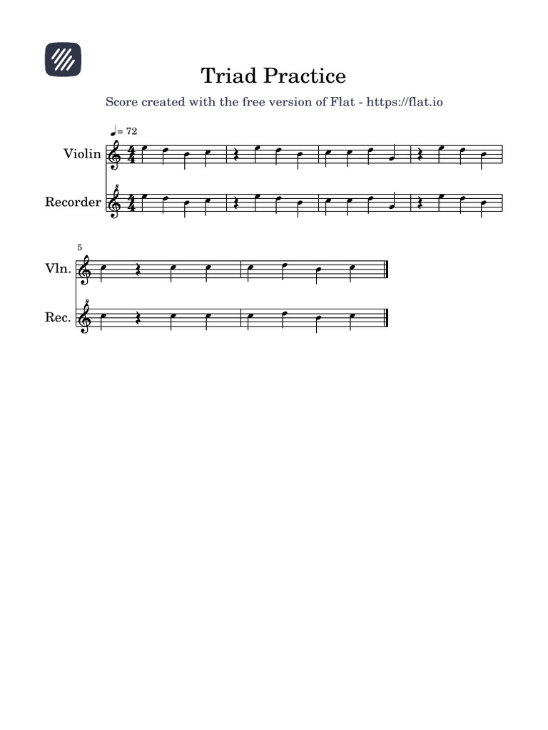 Triad Practice | PDF