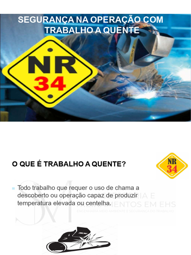 Apostila Treinamento NR 34 Trabalho A Quente | PDF | Calor | Incêndios