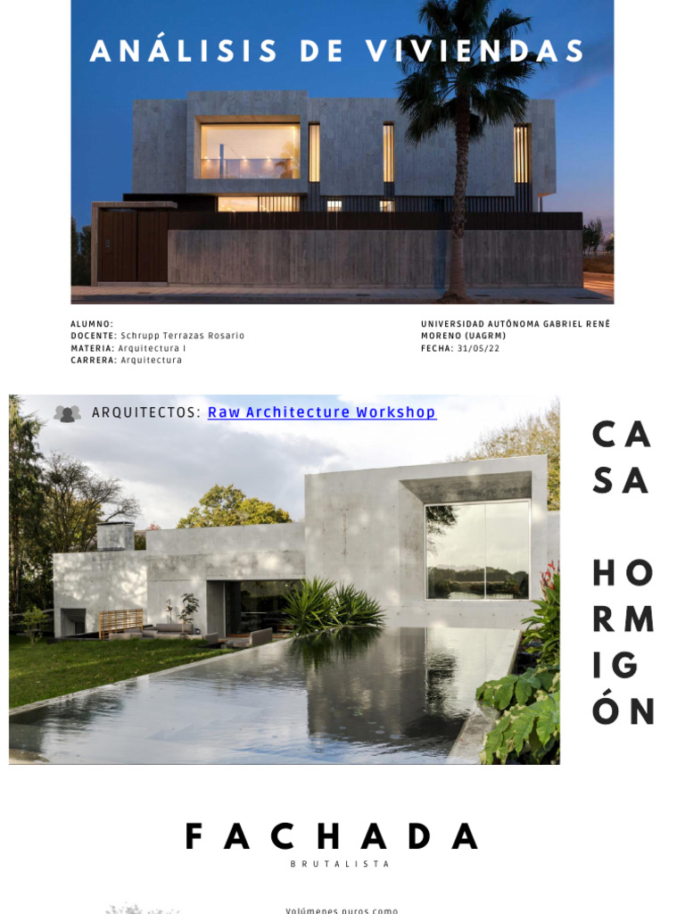 Análisis de Viviendas Unifamiliares Modernas | PDF