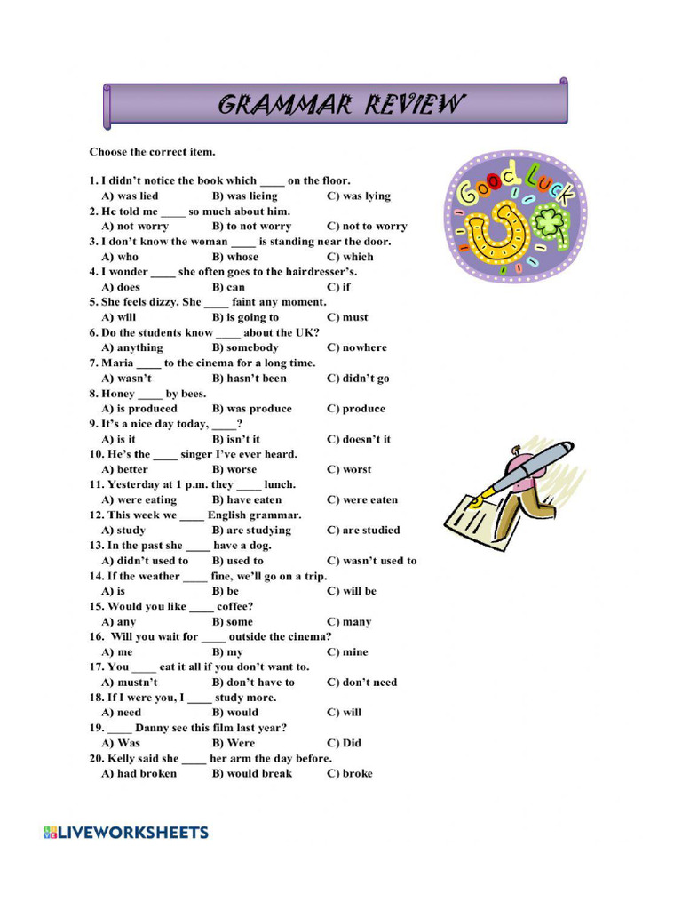 Grammar Review | PDF