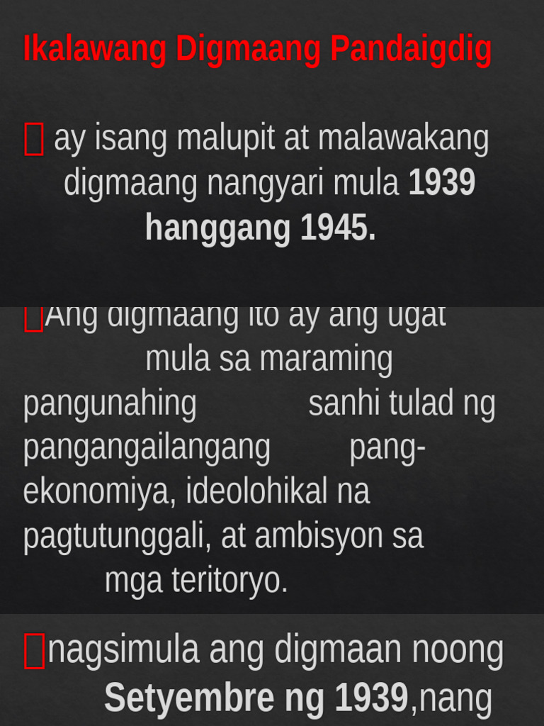 Ikalawang Digmaang Pandaigdig | PDF