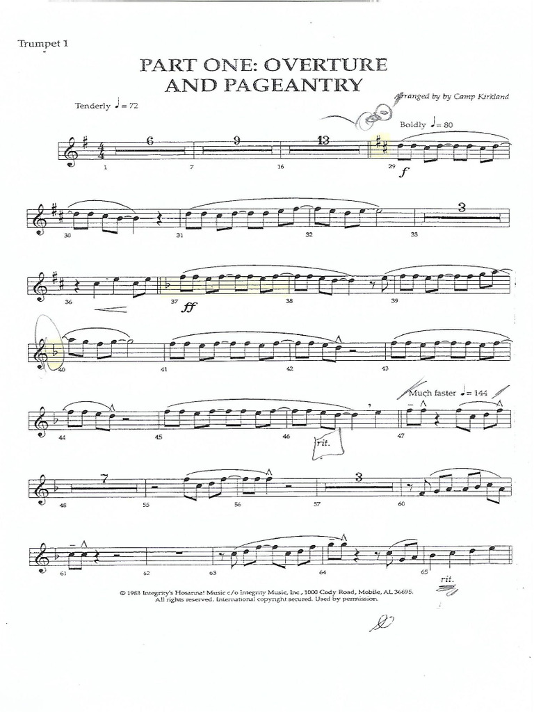 Parte 1 Trompete 1 | PDF