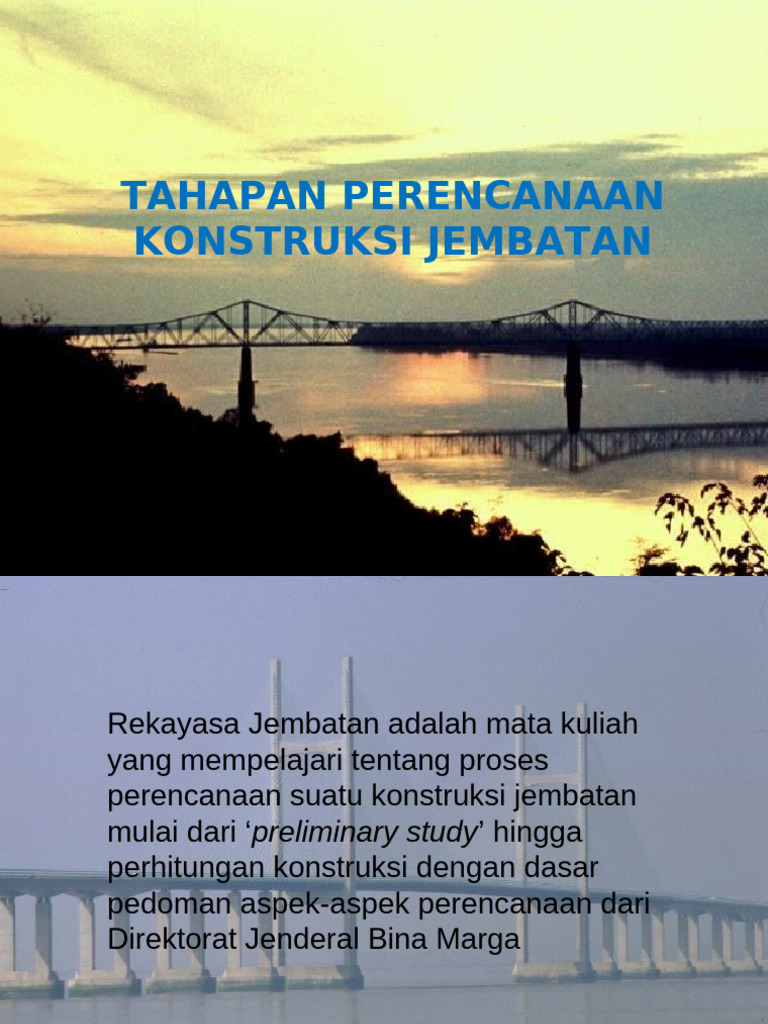 Tahapan Perencanaan Konstruksi Jembatan | PDF