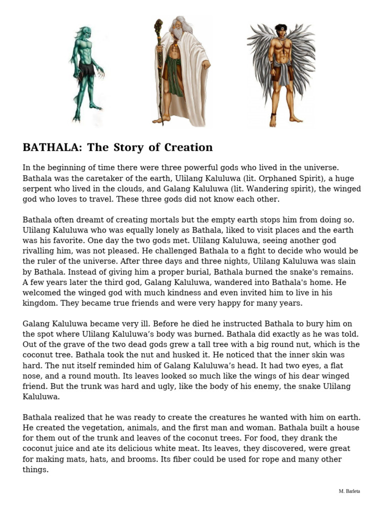 513438154-BATHALA-The-Story-of-Creation | PDF