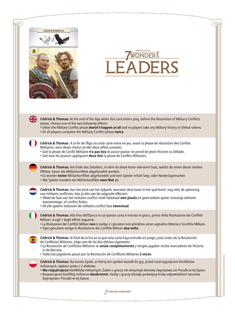 Carta Cédrick & Thomas (Leaders) | PDF