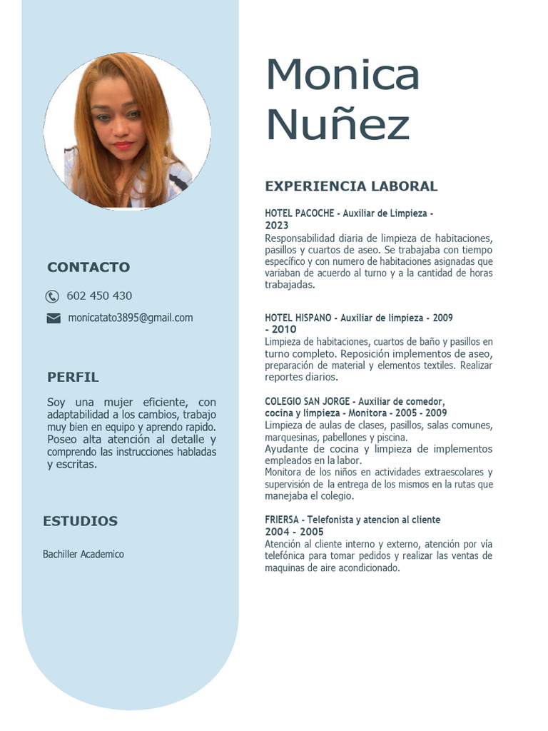 CV Monica Nuñez | PDF