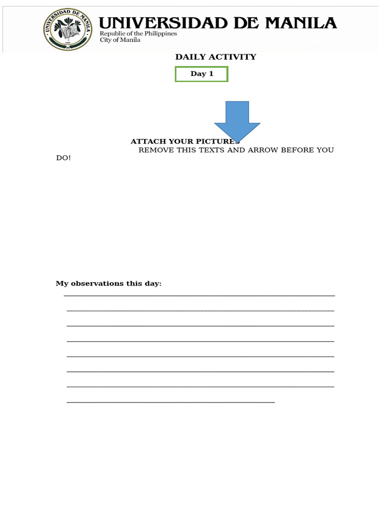 Daily Activity Log Template | PDF