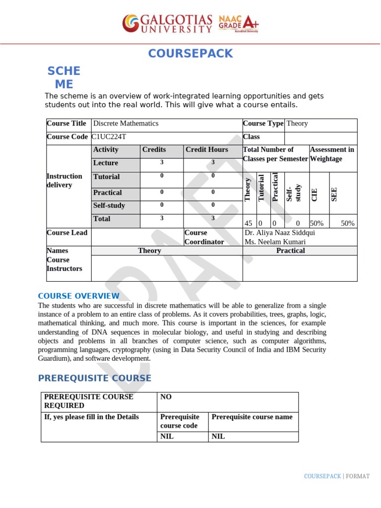 UPDATED CoursePack Discrete Mathematics | PDF | Group (Mathematics ...