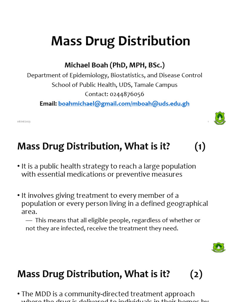 Mass Drug Distribution for NTD Control | PDF | Human Diseases And ...