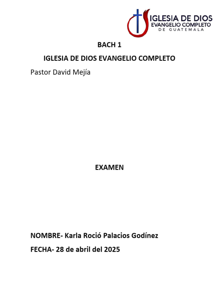 EXAMEN | PDF | Esther | Teología