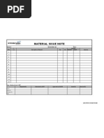 Material Issue Notes (A5) | PDF
