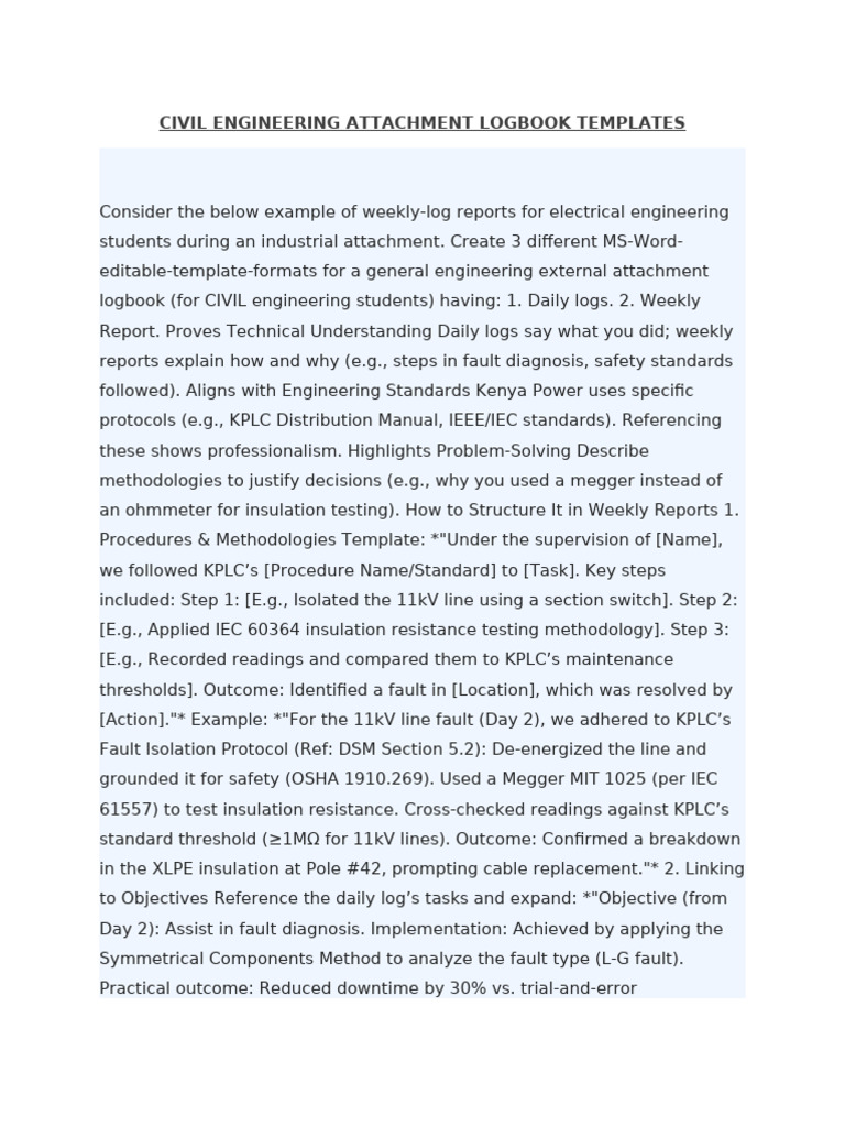 Civil Engineering Logbook Templates | PDF | Concrete | Prestressed Concrete