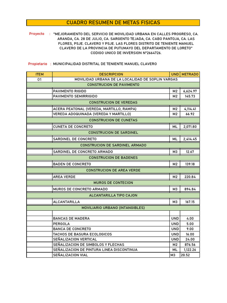Metas Fisicas Soplin | PDF