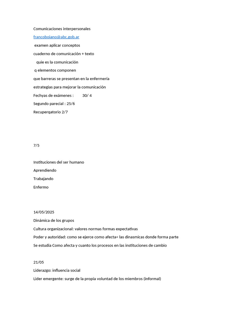 Comunicaciones Interpersonales | PDF