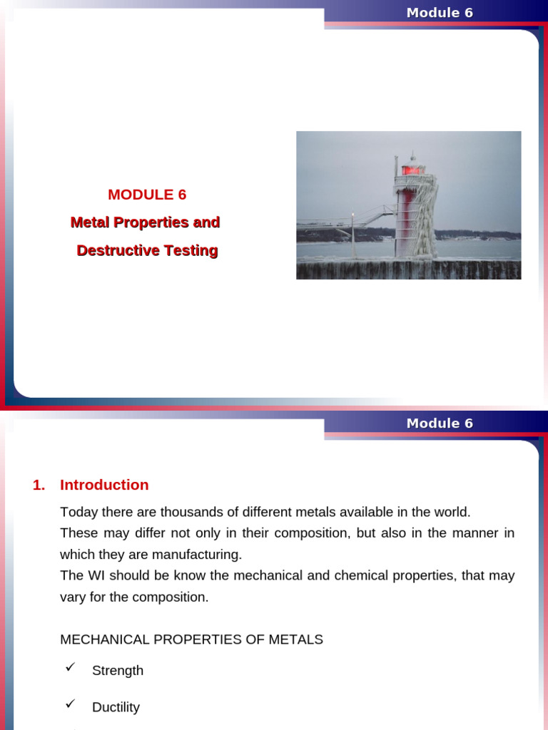 Module 6 Metal Properties and Destructive Testing | PDF | Strength Of ...