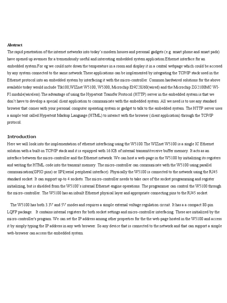Wiznet Compilation | PDF | Hypertext Transfer Protocol | Communications ...