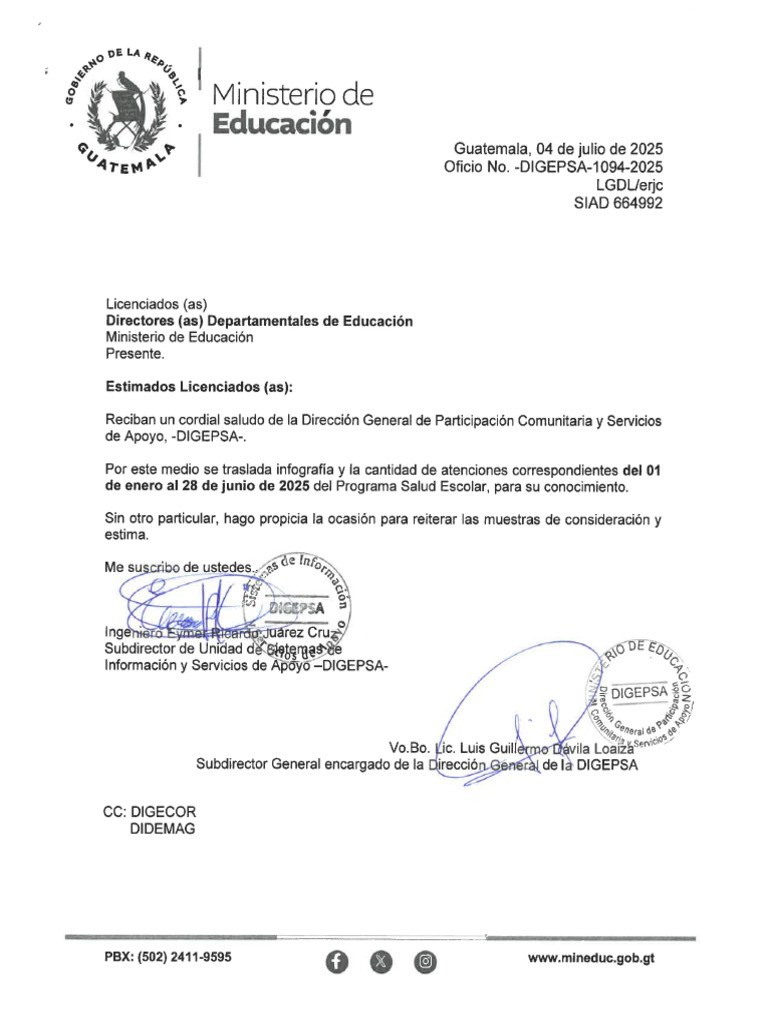 Oficio Digepsa 1094 2025 | PDF